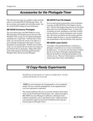 Photogate timer-manual-me-9215 b | PDF