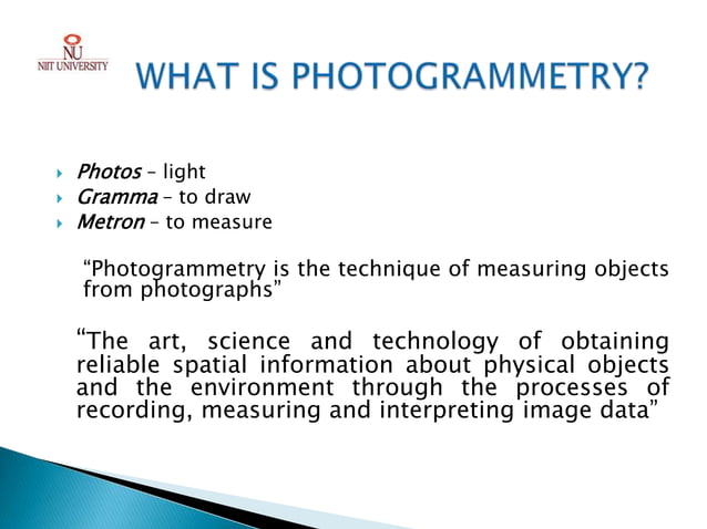 Photogrammetry | PPTX | 3-D Graphics | Computer Software and Applications