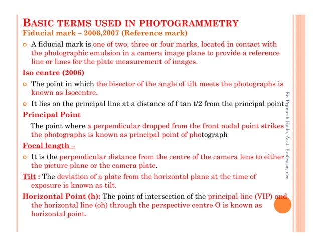 photogrammetry modern method of surveying | PPT
