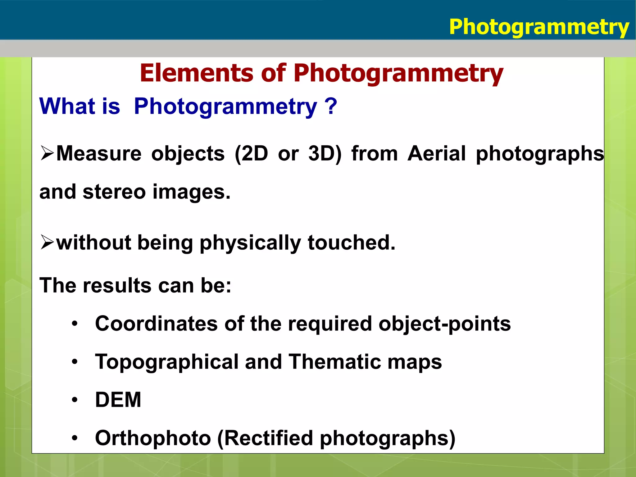 Photogrammetry-part 1 | PPT