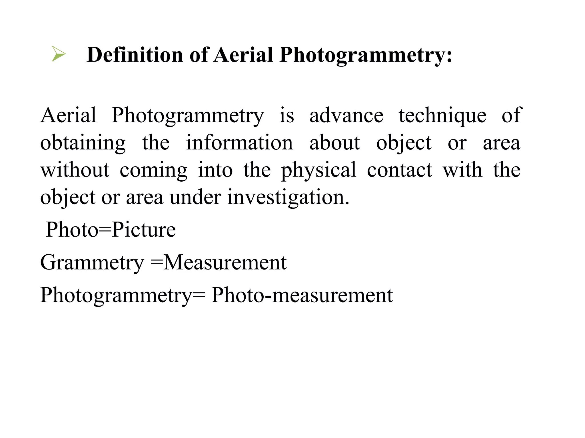 Aerial Photogrammetry 01 | PPT