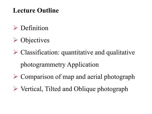 Aerial Photogrammetry 01 | PPT