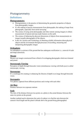 Photogrammetry for civil engineering,land survey | PDF