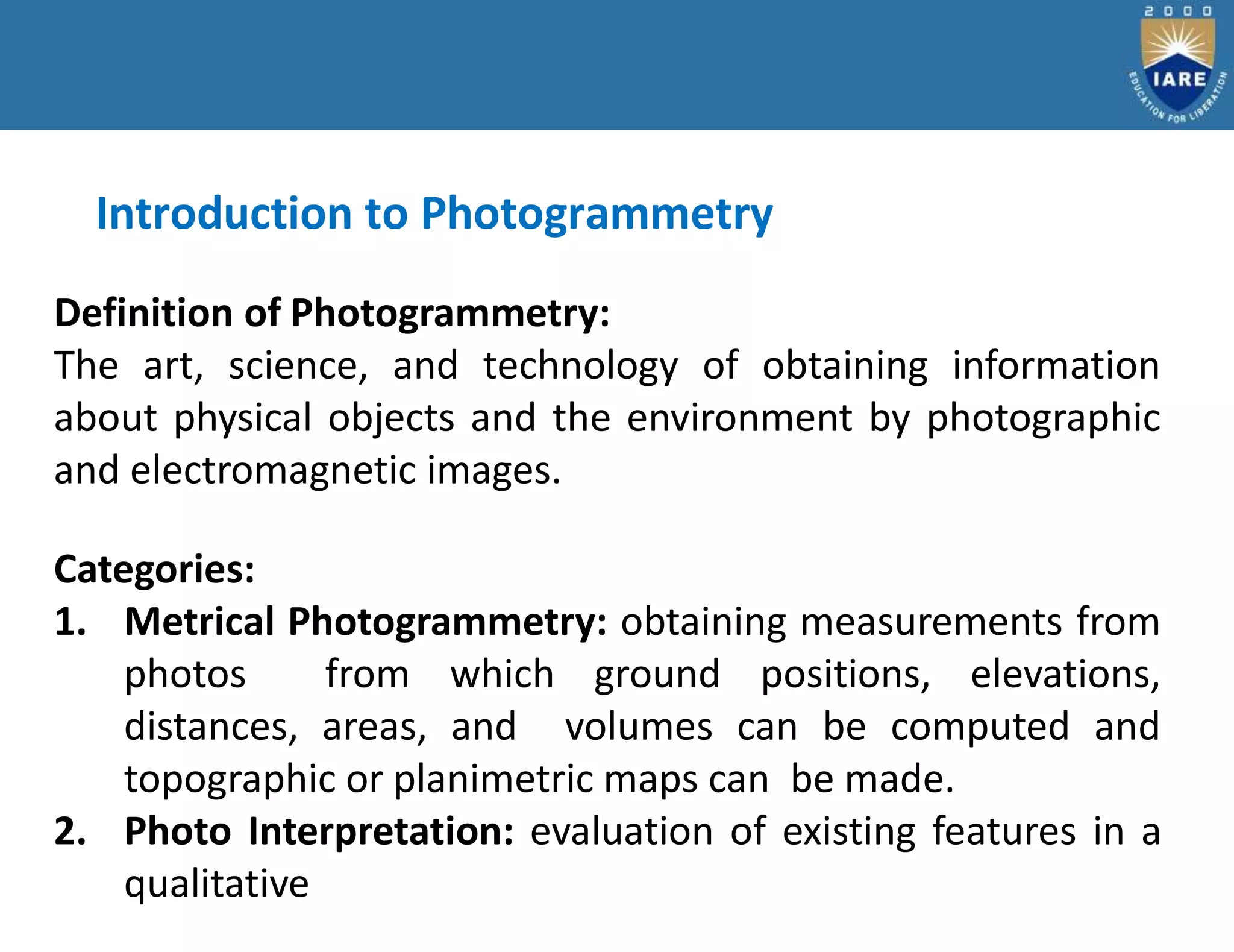 PHOTOGRAMMETRY (REMOTE SENSING & GIS).pptx