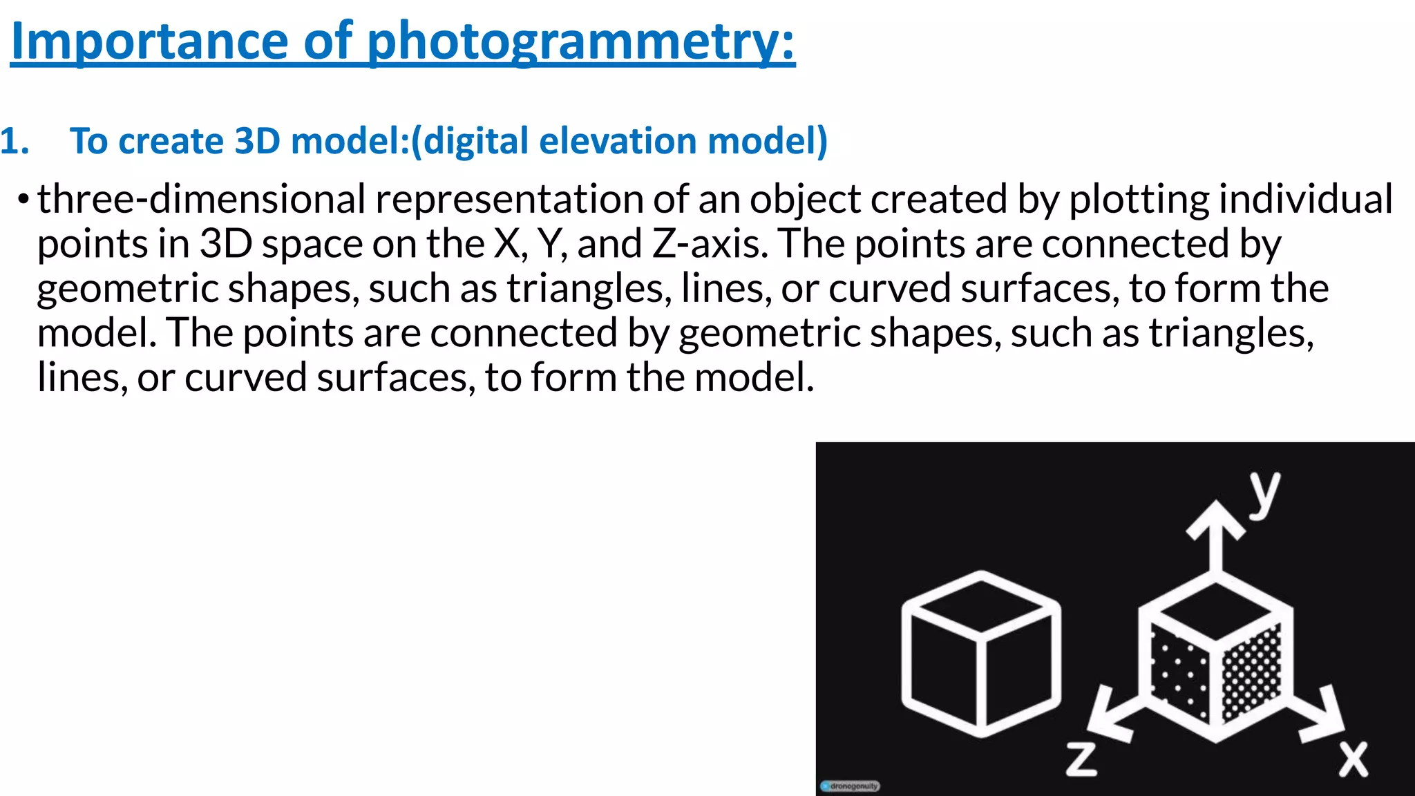 photogrammetry surveying.pptx.pdf | 3-D Graphics | Computer Software and Applications