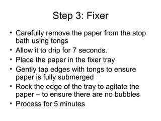 Photograms and darkroom procedure | PPT