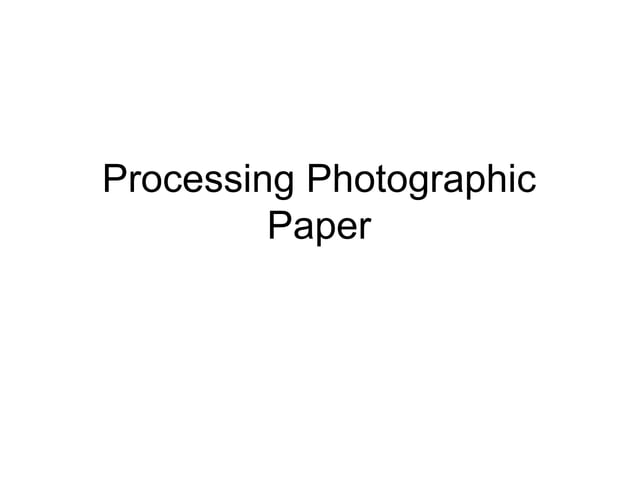 Photograms and darkroom procedure | PPT