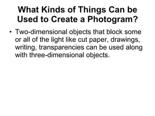 Photograms and darkroom procedure | PPT