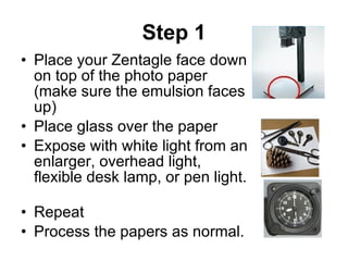 Photograms and darkroom procedure | PPT