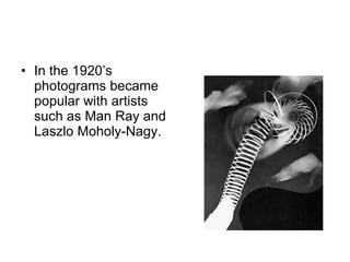 Photograms and darkroom procedure | PPT