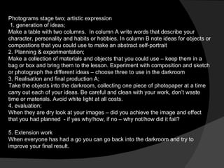Photograms powerpoint of first activity | PPT