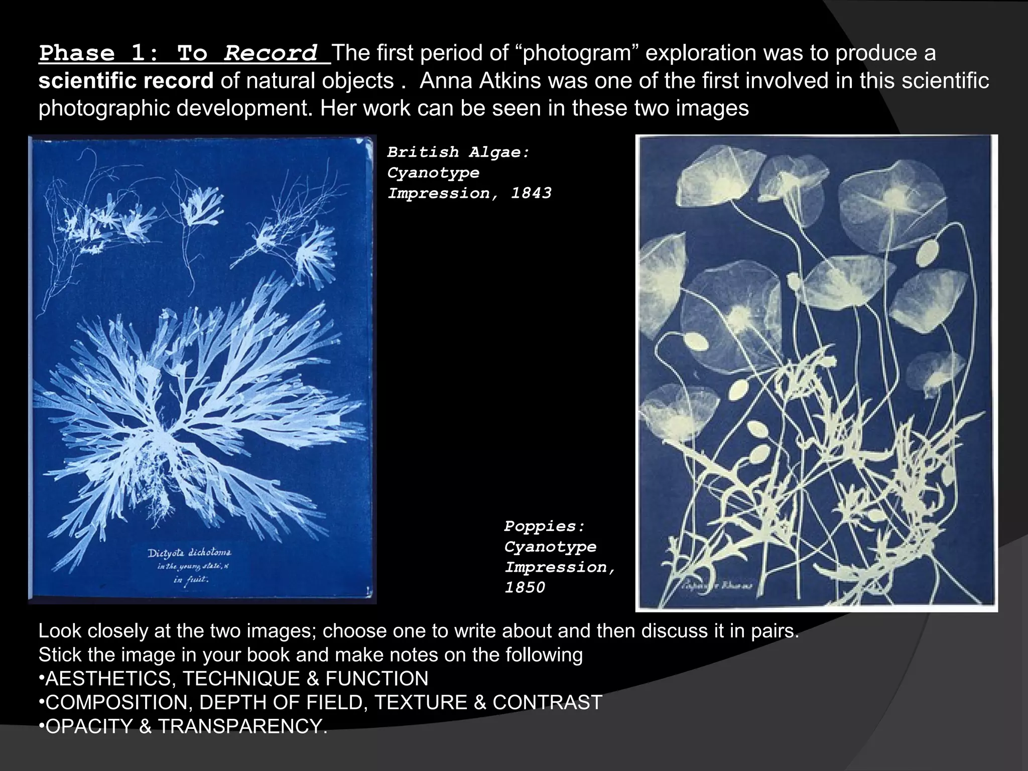 GCSE UNIT 2 Photograms powerpoint of first activity | PPT