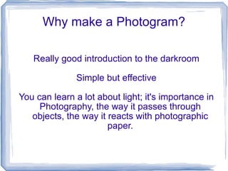 Photogram Subject Sesh | PPT | Photography | Arts and Crafts