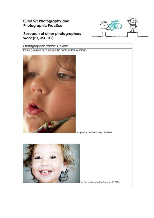 Photographer 1 out of 6 rachel devine | PDF