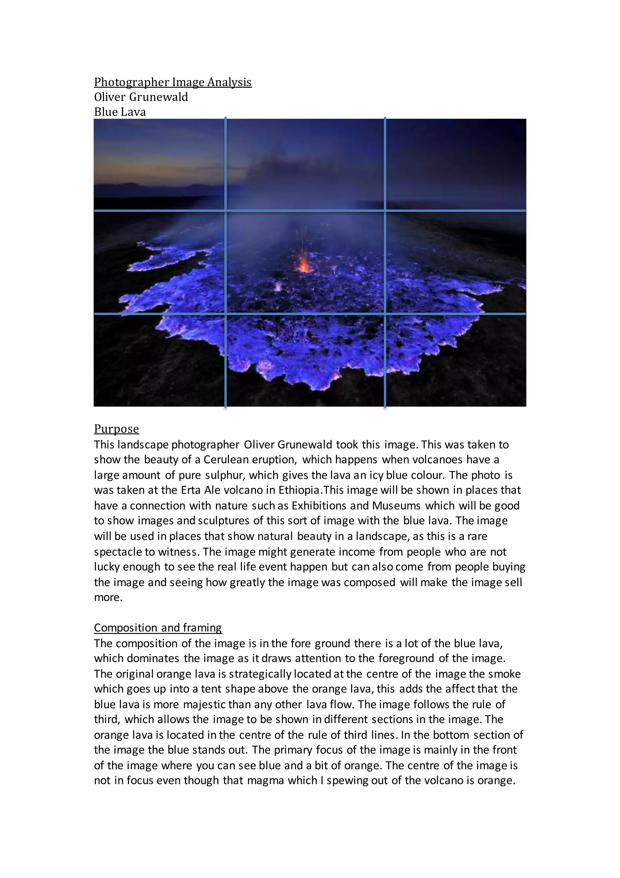 Photographer image analysis | DOCX
