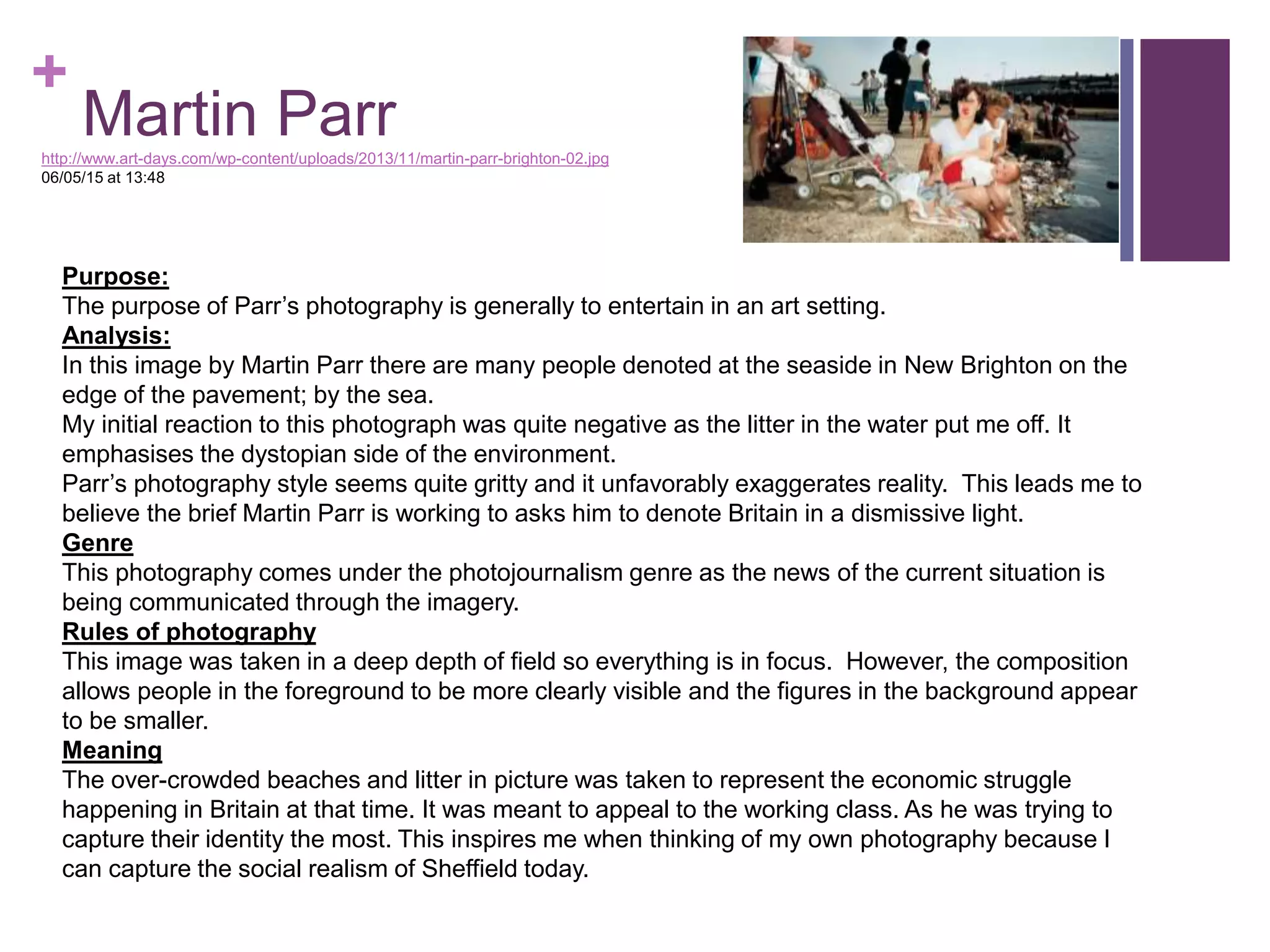 Photographers analysis | PPTX