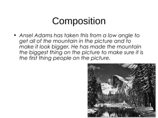 Photographers research ansel adams | PPT