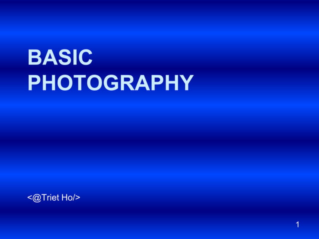 Basic Photography | PPT
