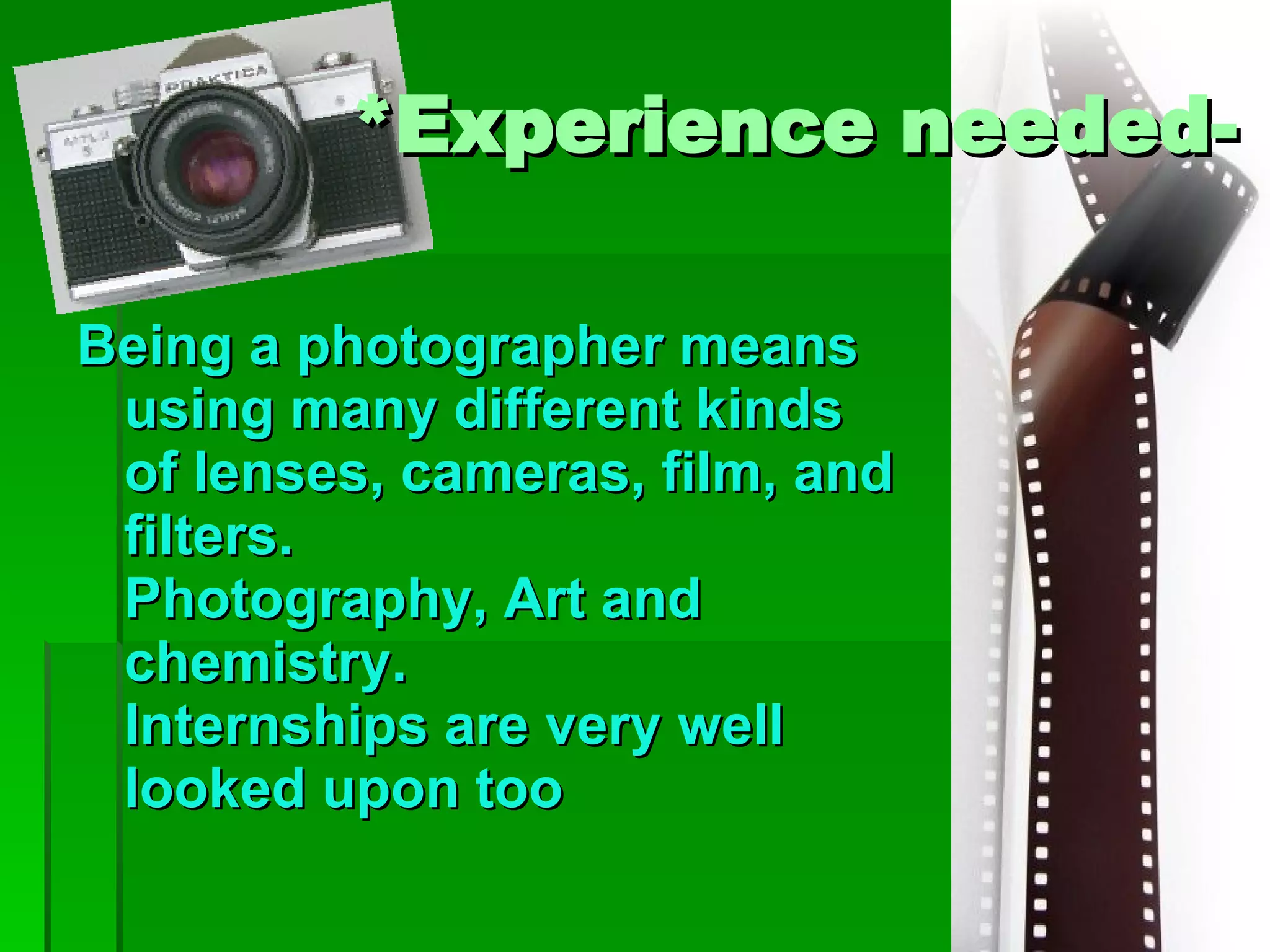 Photographer Presentation Example | PPT