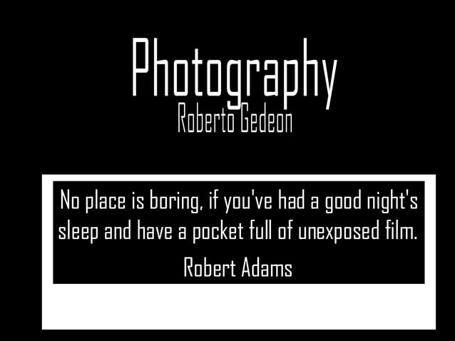 Photography Final Project | PPT