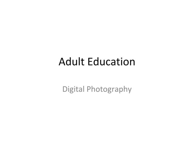 Photography Lecture Slides | PPT | Photo Editing Software | Computer ...