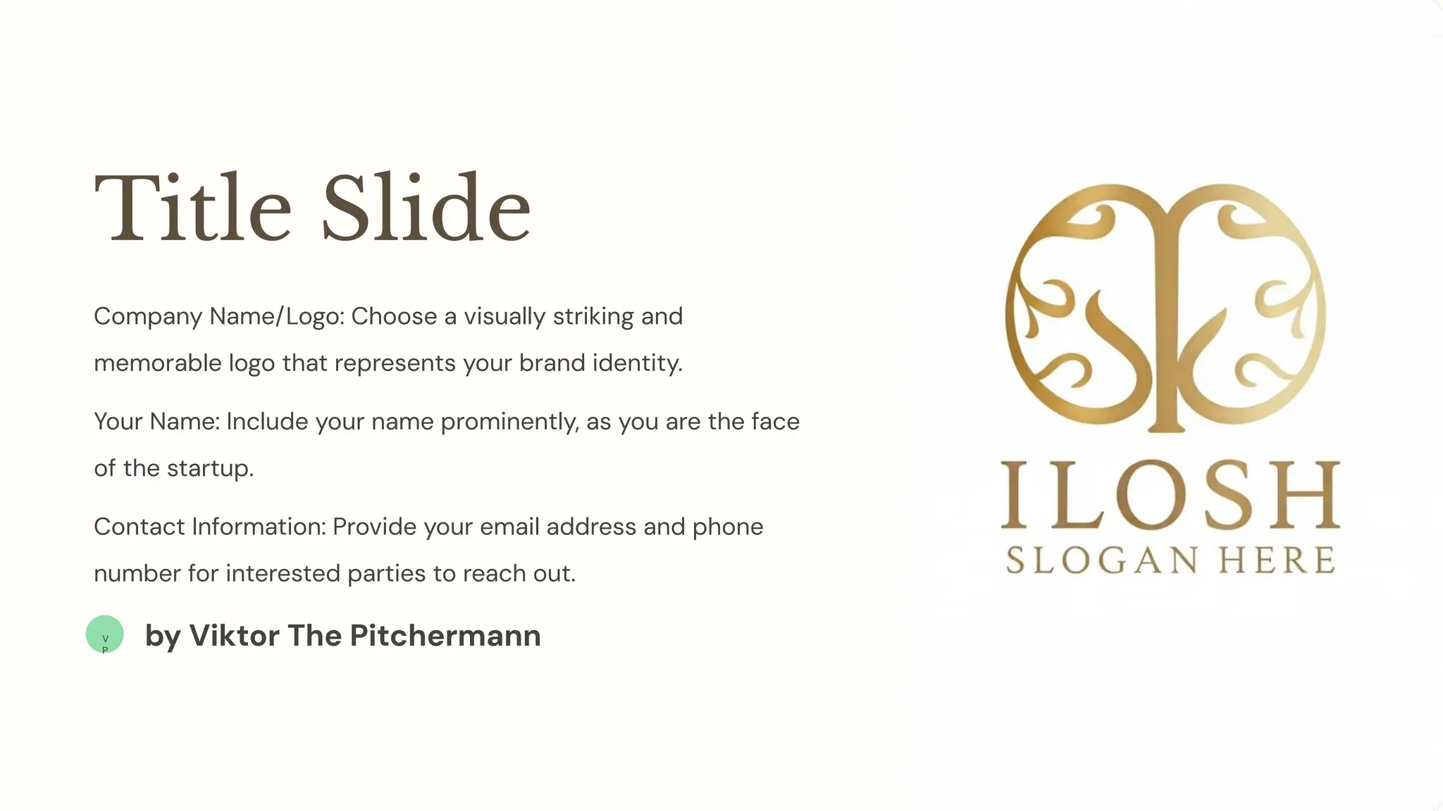 Photography Pitch Deck Template by viktor the pitchermann | PDF
