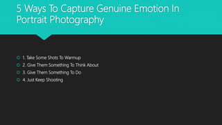 Photography and emotion | PPTX