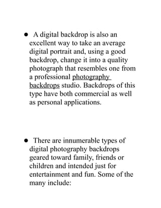 Photography backdrops | PDF