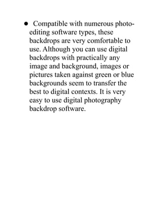 Photography backdrops | PDF