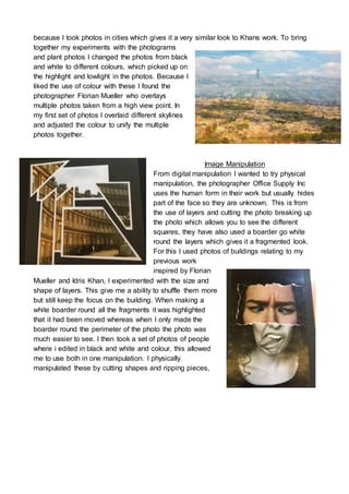 A level Photography Essay | DOCX