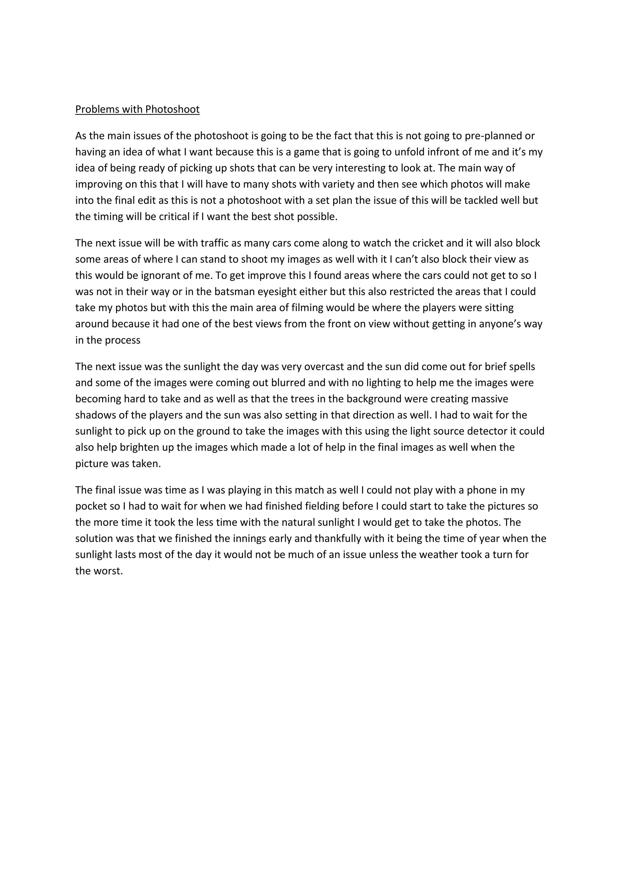 Photography evaluation | DOCX