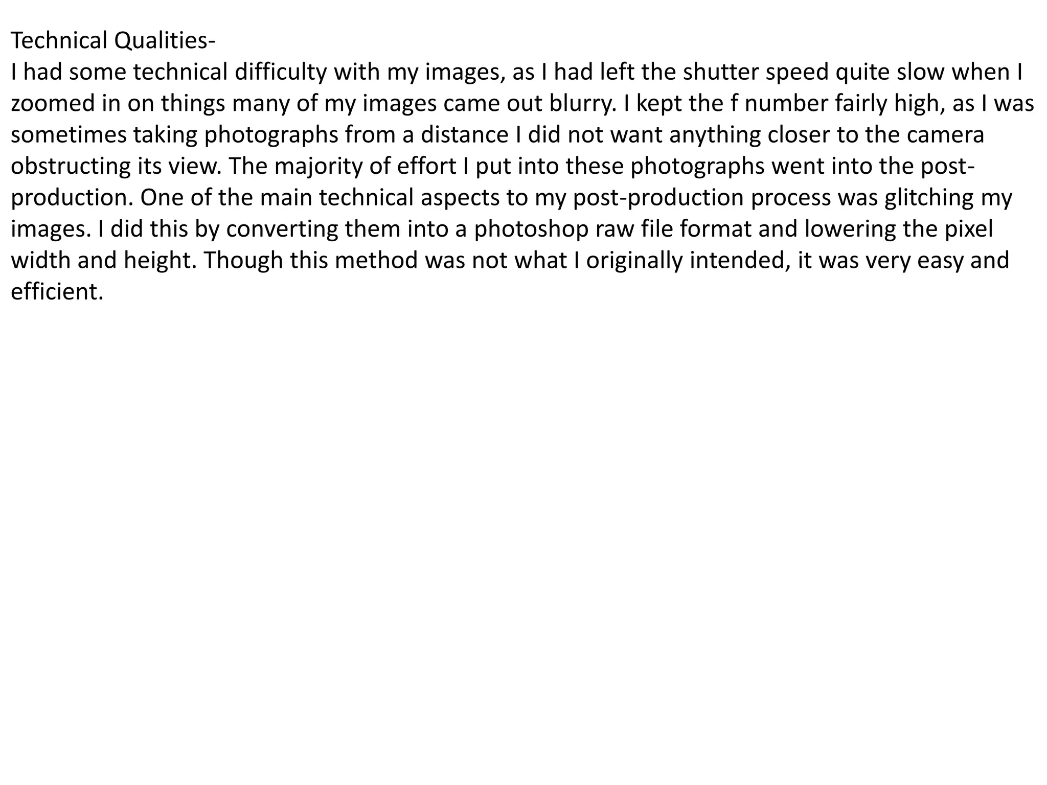 Photography Evaluation | PPTX