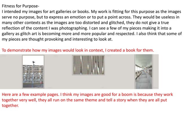Photography Evaluation (with Improvements) | PPT