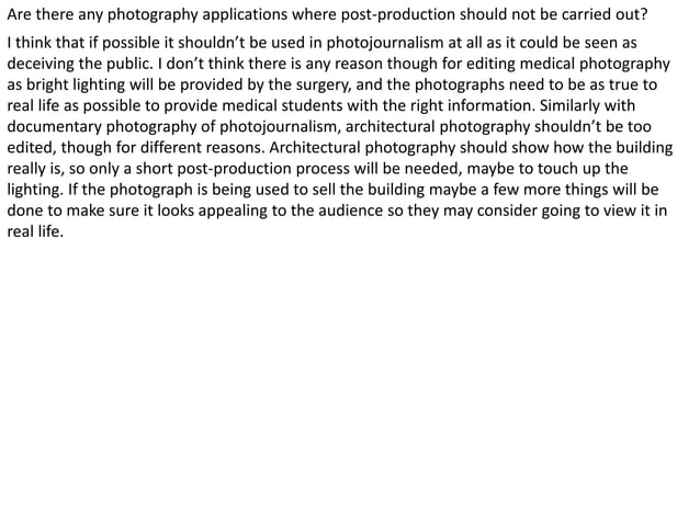 Photography Extension Task | PPTX | Photography | Arts and Crafts