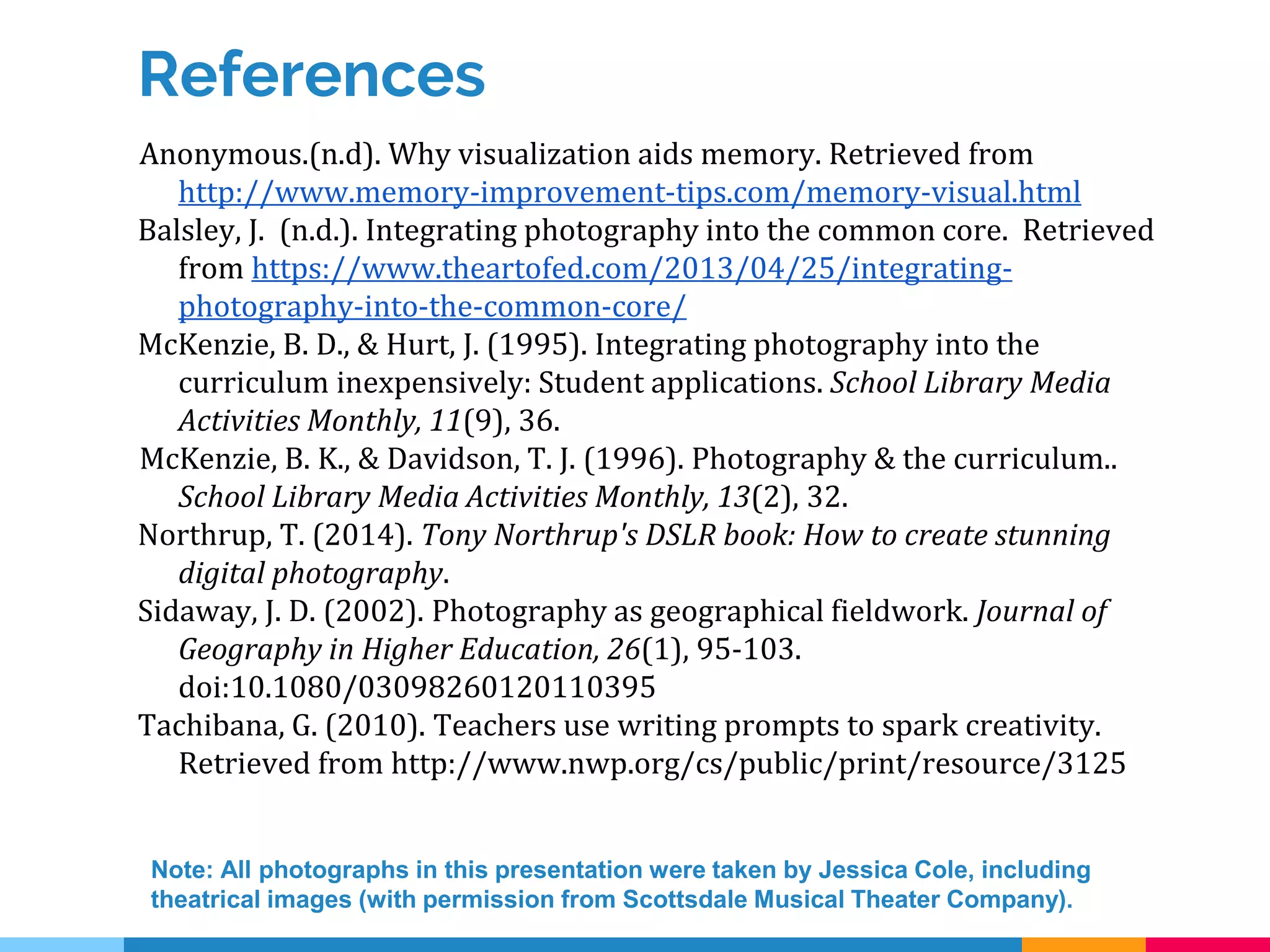 Photography Use in Writing Assignments | PPTX