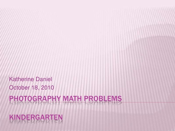 Photography math problems