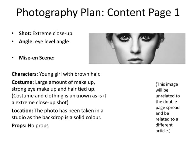 Task Photography Plans | PPT