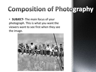 Basic Photography (Types and Element) | PPT