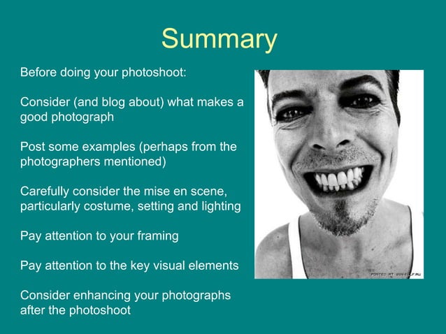 Taking good Photographs for you Media Coursework | PPT