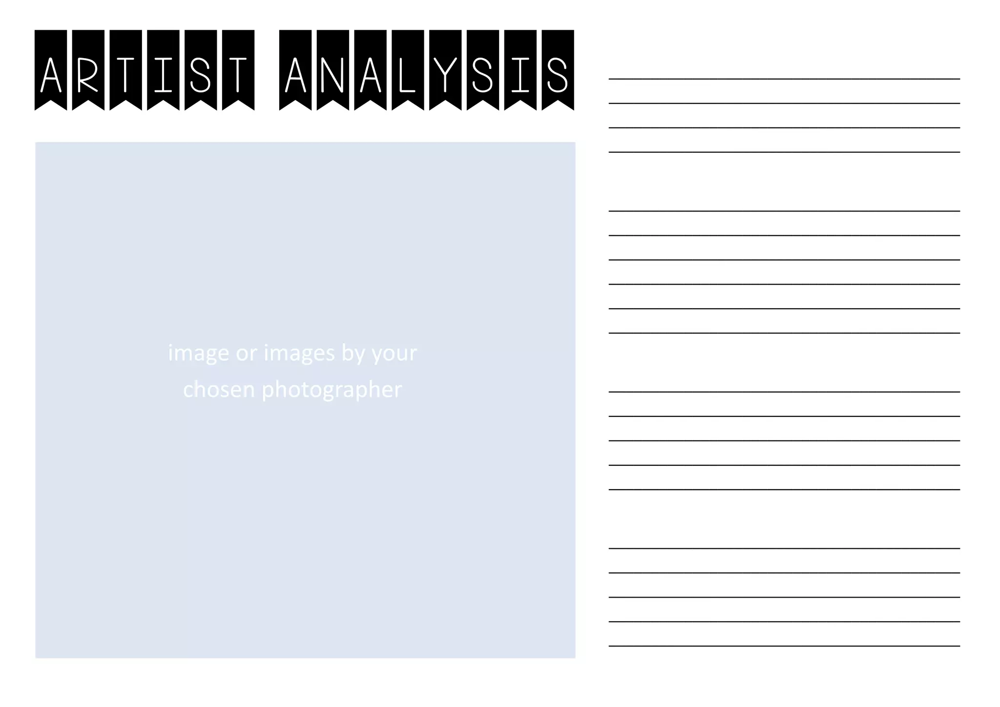 Photography project example structure and layouts | PDF