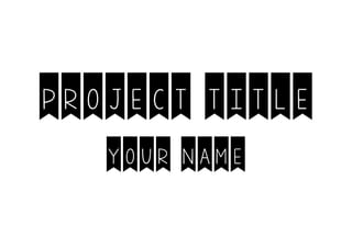 Photography project example structure and layouts | PDF