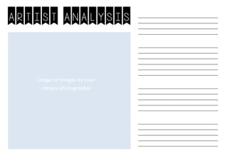 Photography project example structure and layouts | PDF