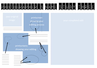 Photography project example structure and layouts | PDF