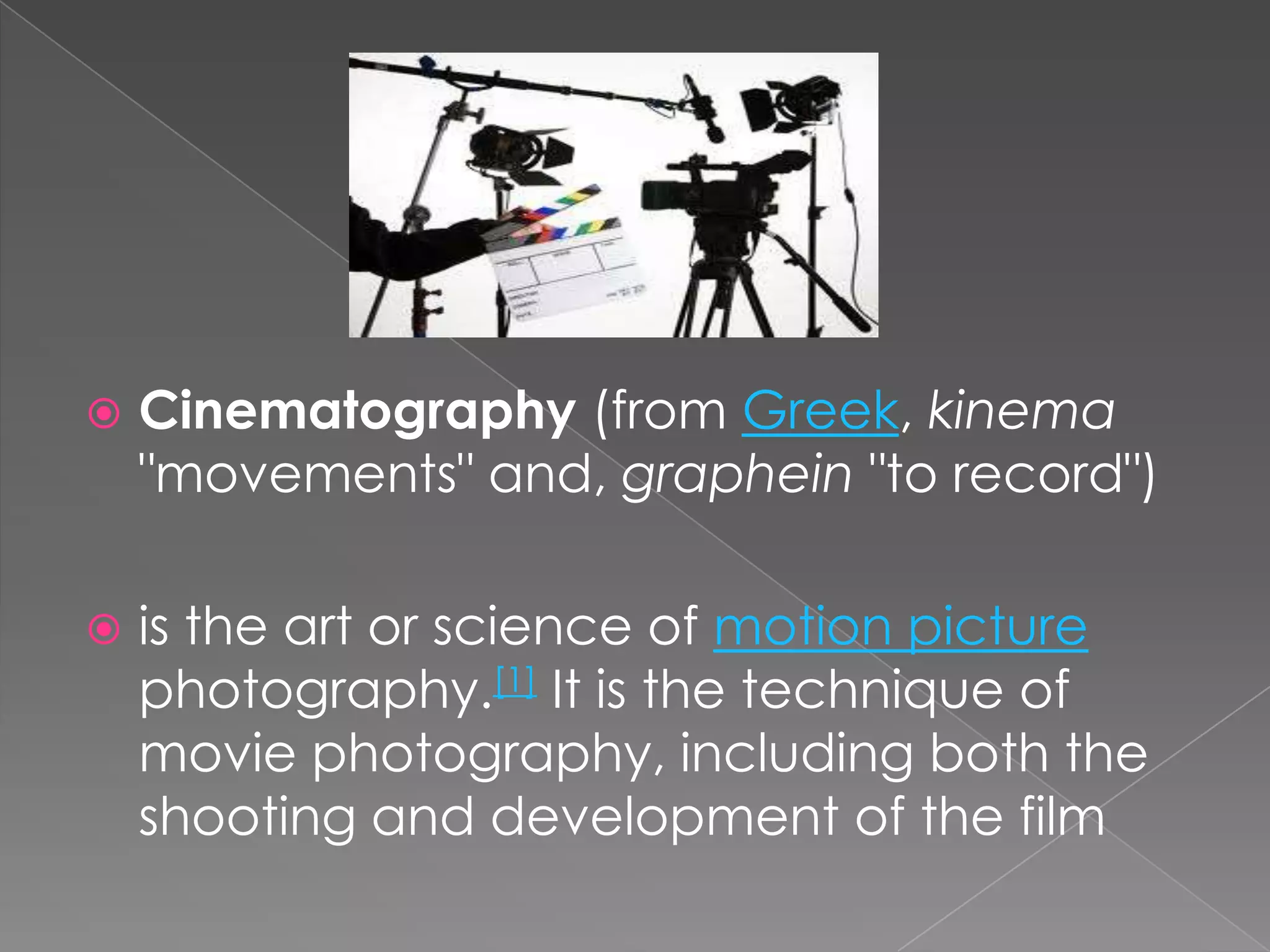 Photography as foundation of cinematography | PPTX