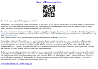 Photography Research Papers | PDF
