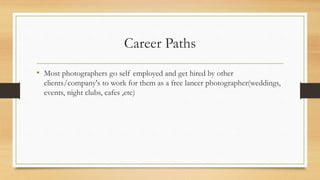 Photography roles | PPTX