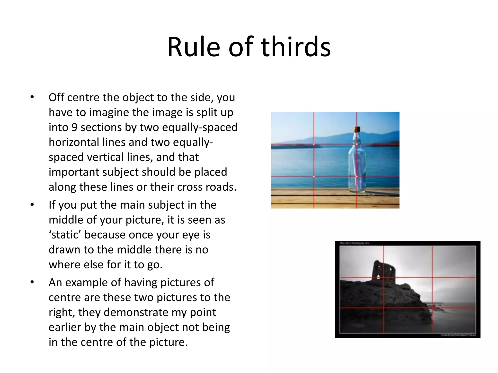 Photography rules powerpoint | PPTX | Photography | Arts and Crafts