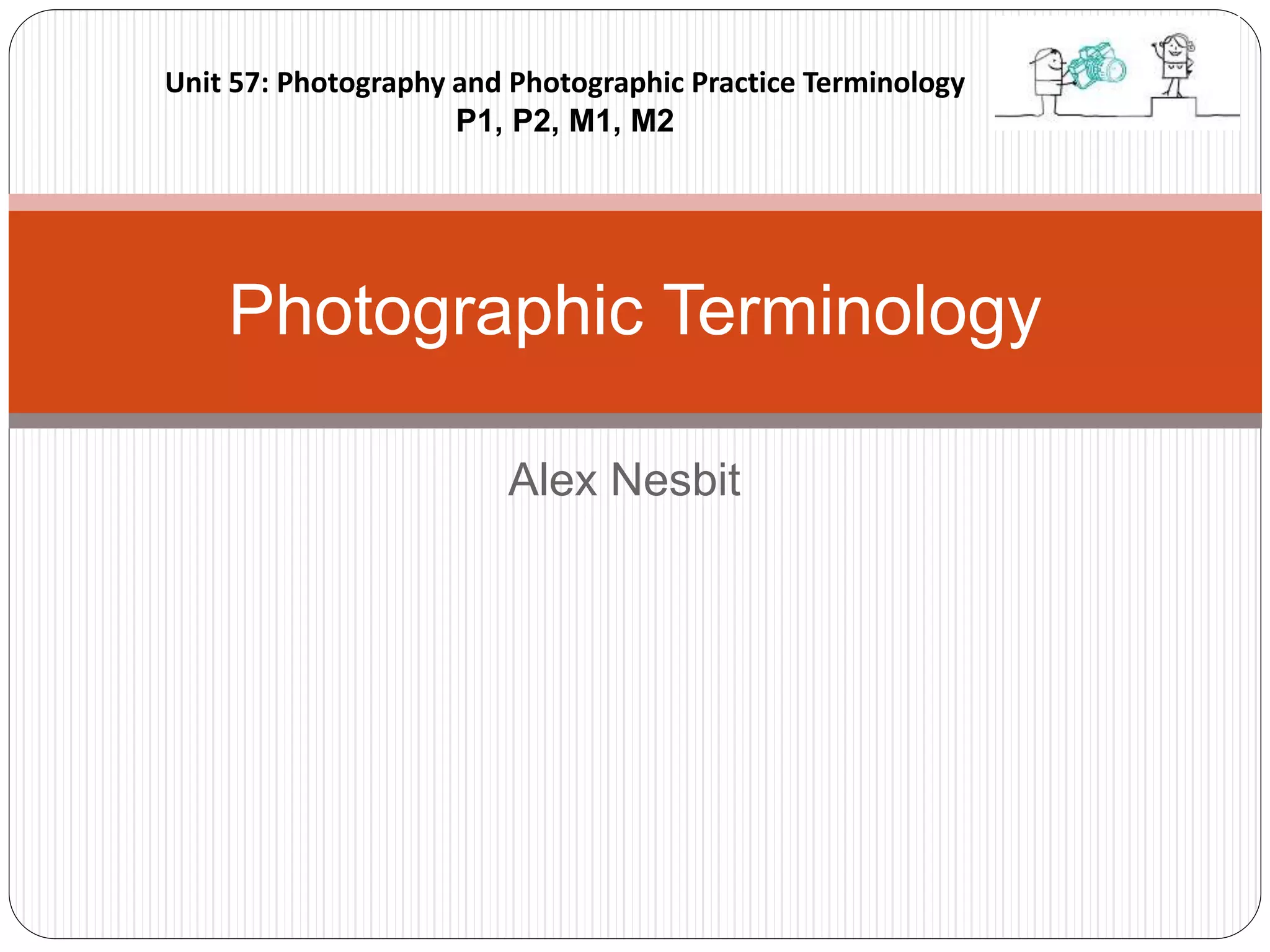 Photography terminology work sheet | PPT