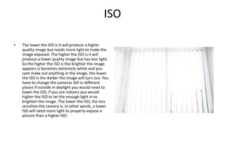 Photography terminology work sheet | PPT