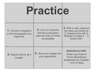 Photography unit 1 rule of thirds | PPT